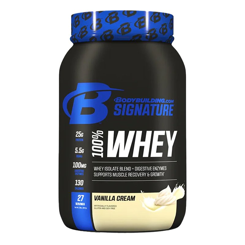 Buy BodyBuilding Signature 100% Whey Protein Powder 2 lb - Vanilla ...