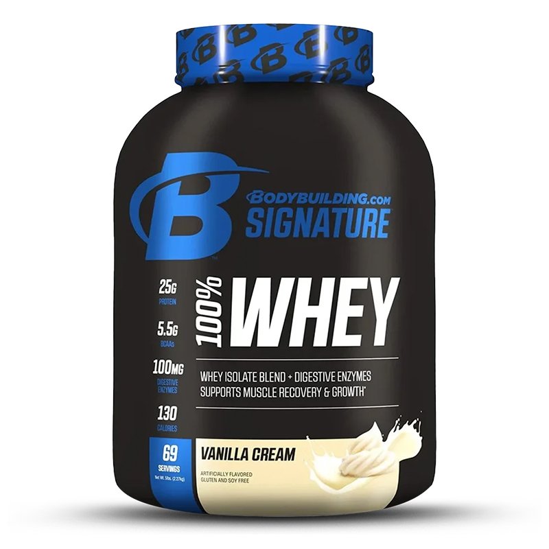 Buy BodyBuilding Signature 100% Whey Protein Powder 5 lb - Vanilla ...