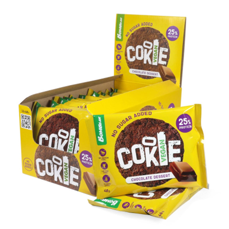 Buy Bombbar Vegan Protein Cookies 40 G 12 Pcs - Chocolate Dessert in ...