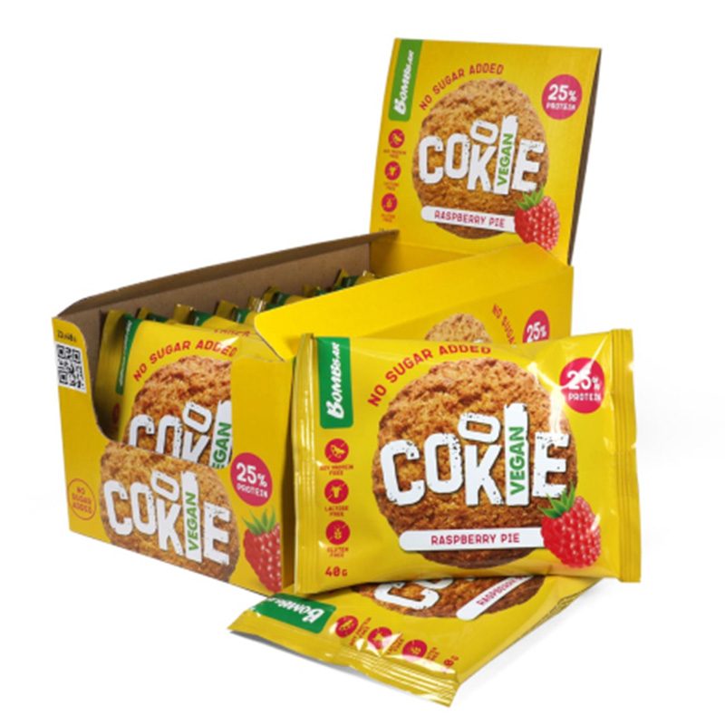 Buy Bombbar Vegan Protein Cookies 40 G 12 Pcs - Raspberry Pie in Dubai ...