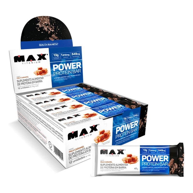 Buy Max Titanium Power Protein Bar 41 G 12 Pcs in Box - Milk Caramel in ...