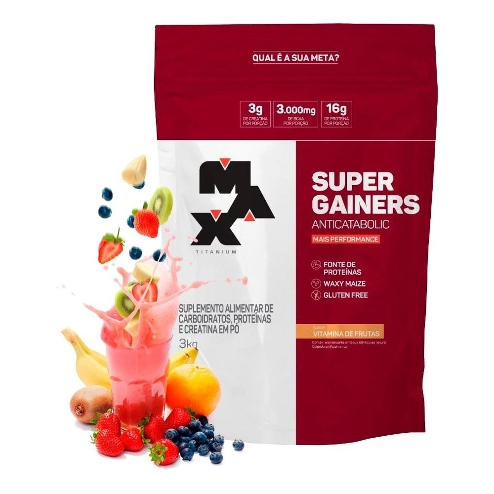 Buy Max Titanium Super Gainer Refil 3 KG - Fruit Smoothie in Dubai, Abu ...
