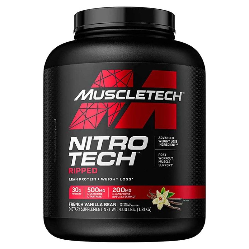 Buy MuscleTech Nitro-Tech Ripped Whey Protein Powder 4lbs - French Vanilla Bean in Dubai, Abu ...