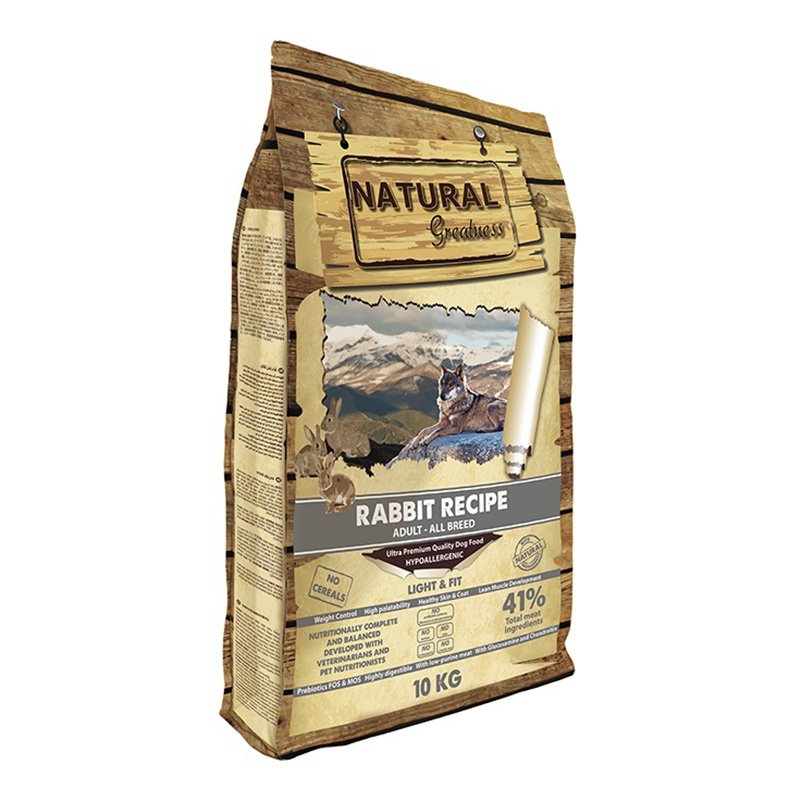 Buy Natural Greatness Rabbit Recipe Light & Fit Adult All Breed 2 Kg in ...